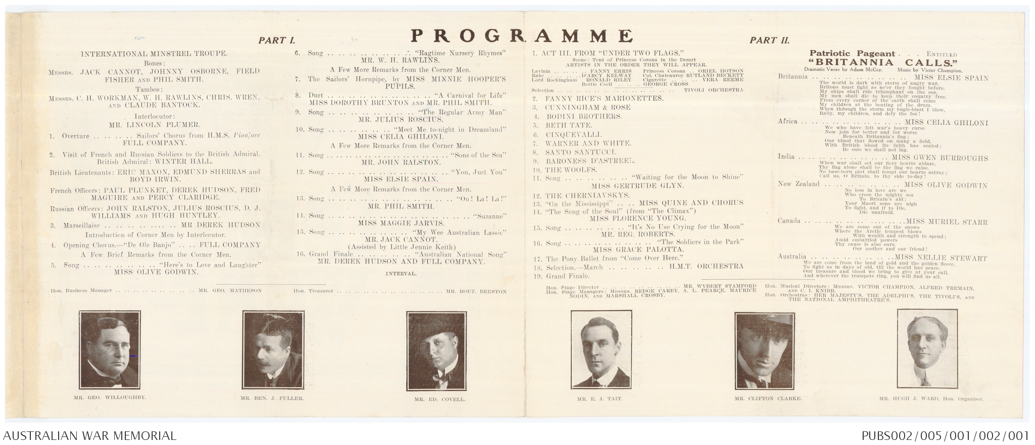 Item 1: Souvenir programme | Australian War Memorial