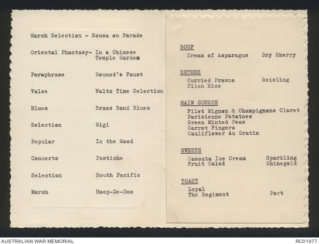 [Menu] 2nd Battalion, Royal Australian Regiment | Australian War Memorial