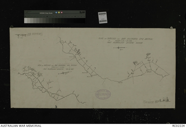 Plan of trenches and saps northern no. 2 section and southern no. 2 ...