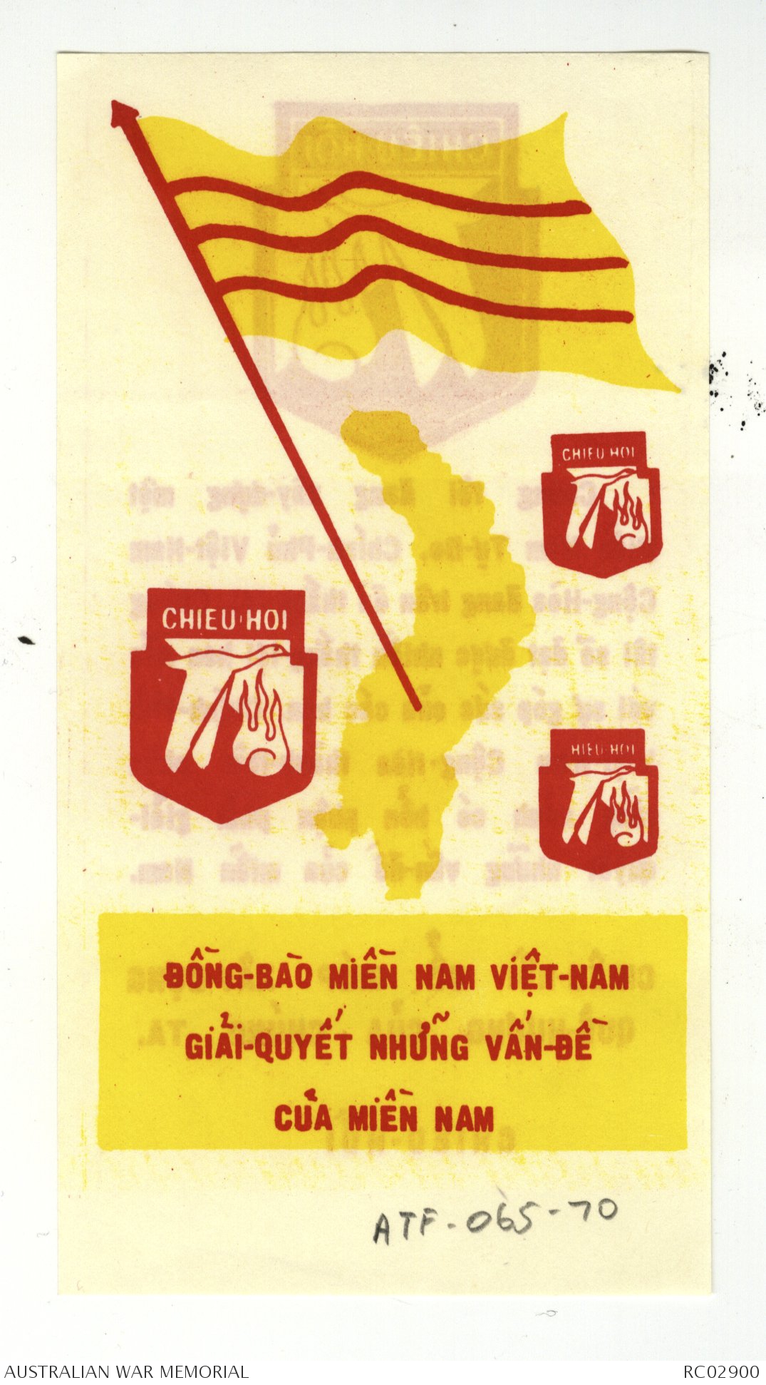 ATF-065-70: South Vietnamese leaflet | Australian War Memorial
