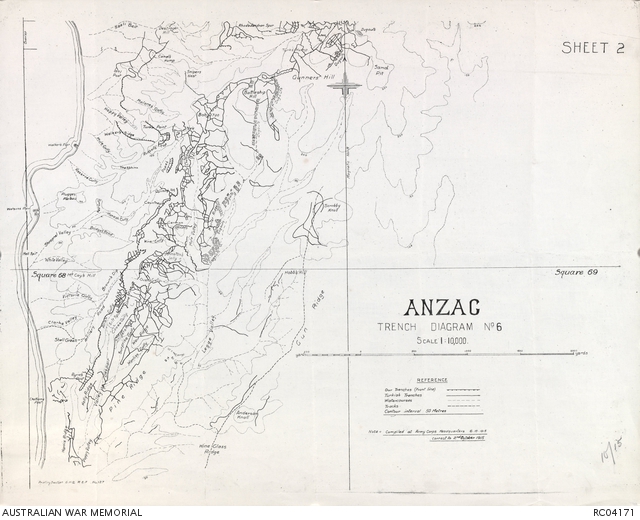 Anzac trench diagram no 6 Sheet 2 | Australian War Memorial