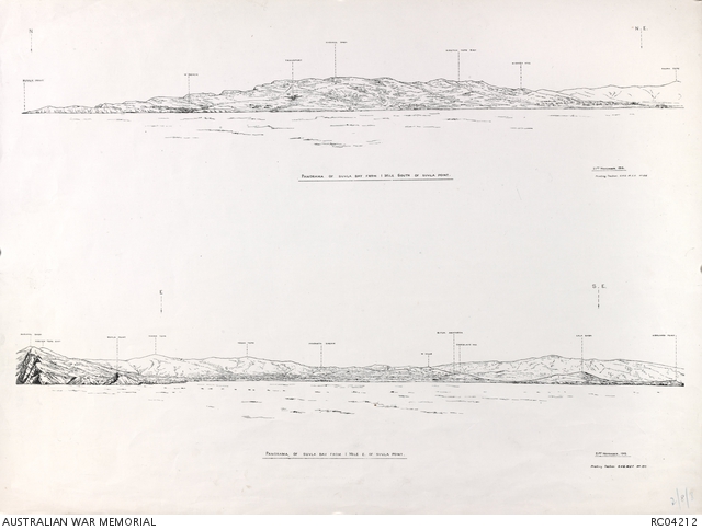 Gallipoli map: Panorama of Suvla Bay from 1 mile south of Suvla Point ...
