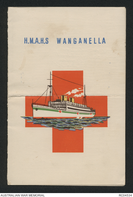 [Menu] from HMAS Wanganella, 13 September 1945 | Australian War Memorial
