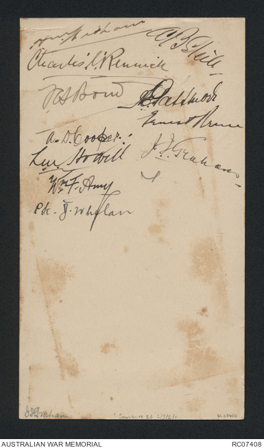 [Menu] SS Gaika Christmas Day 1918 menu | Australian War Memorial