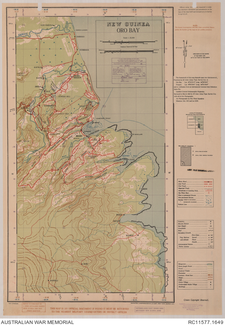 Oro Bay : New Guinea 1:25 000 | Australian War Memorial