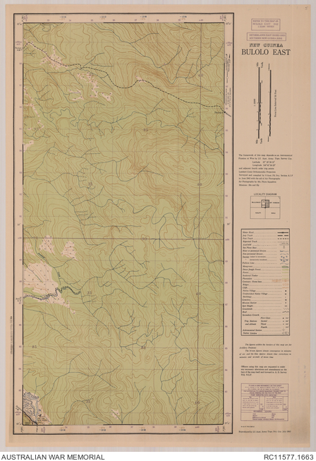 Bulolo east : New Guinea 1:25 000 | Australian War Memorial