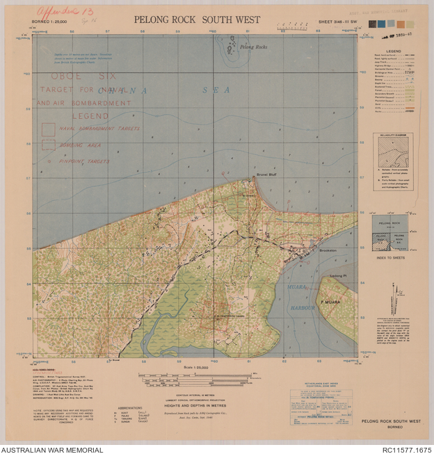 Oboe Six target for naval and air bombardment : [overprinted on] Pelong ...