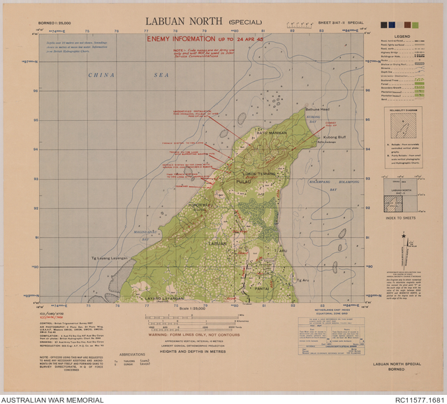 Enemy information up to 24 Apr 45 : [overprinted on] Labuan north ...