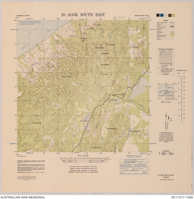 Bt Agok south east [Bukit Agok south east] : Borneo 1:25,000, sheet ...