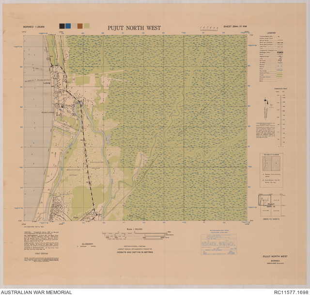 Pujut north west : Borneo 1:25,000, sheet 2844-III NW | Australian War ...