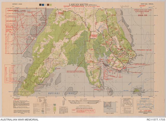 Enemy information up to 25 April 1945 : [overprinted on] Labuan south ...