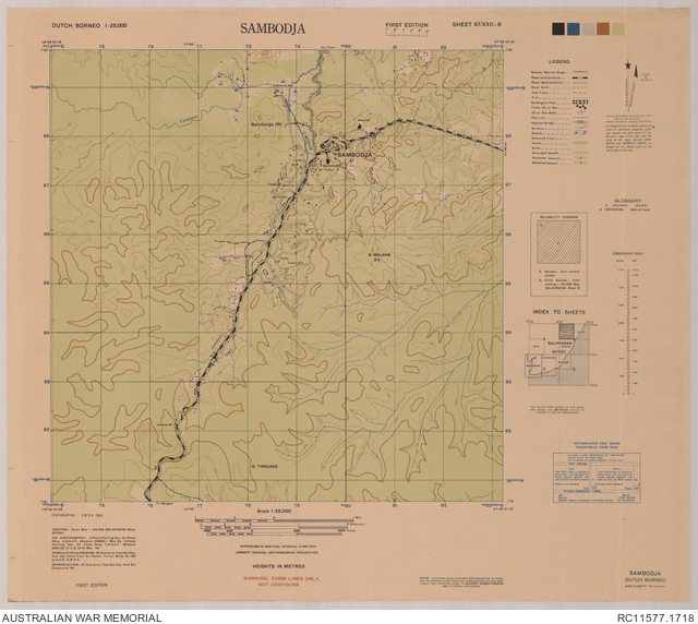 Sambodja : Dutch Borneo 1:25,000, sheet 67/XXII-B | Australian War Memorial