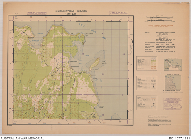 Teop Bay, Bougainville Island : 1:25,000 | Australian War Memorial