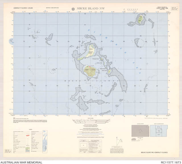 Mbuke Island NW : Admiralty Islands 1:25,000, sheet 3549 I NW ...