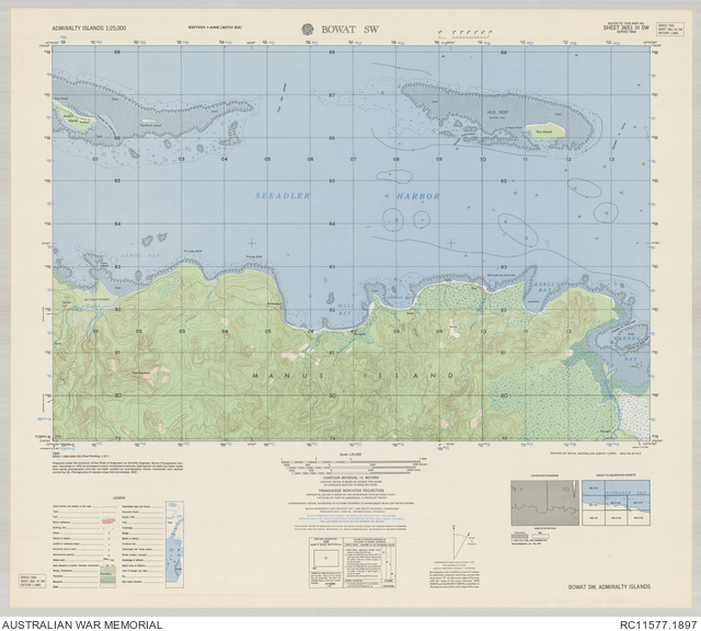 Bowat SW : Admiralty Islands 1:25,000, sheet 3651 III SW | Australian ...
