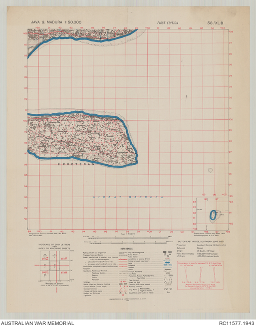 Java & Madura 1:50,000, 58/XL-B | Australian War Memorial
