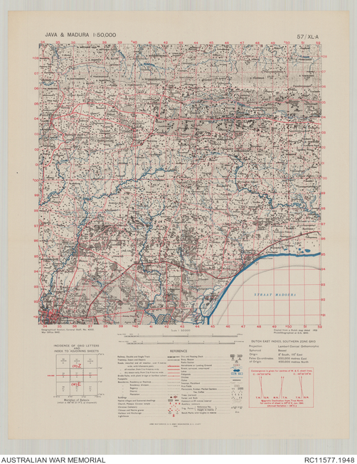 Java & Madura 1:50,000, 57/XL-A | Australian War Memorial
