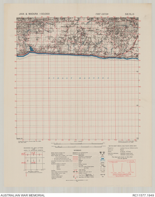 Java & Madura 1:50,000, 56/XL-D | Australian War Memorial