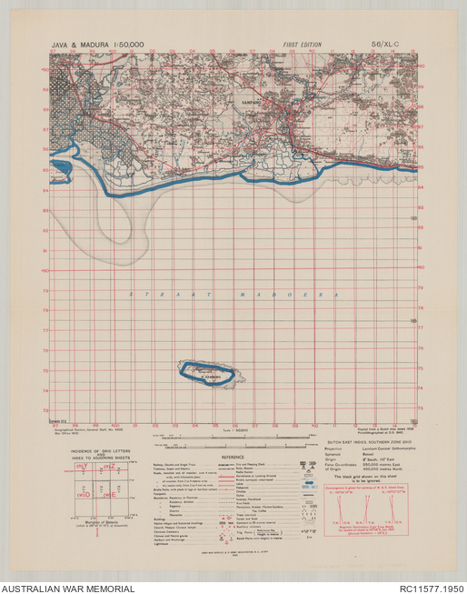 Java & Madura 1:50,000, 56/XL-C | Australian War Memorial
