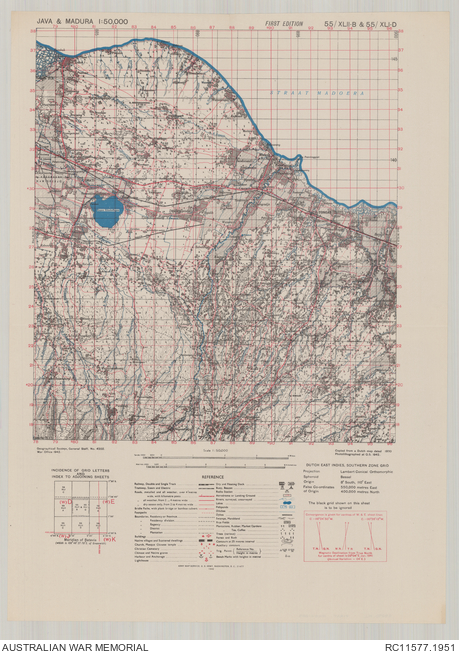 Java & Madura 1:50,000, 55/XLII-B & 55/XLI-D | Australian War Memorial