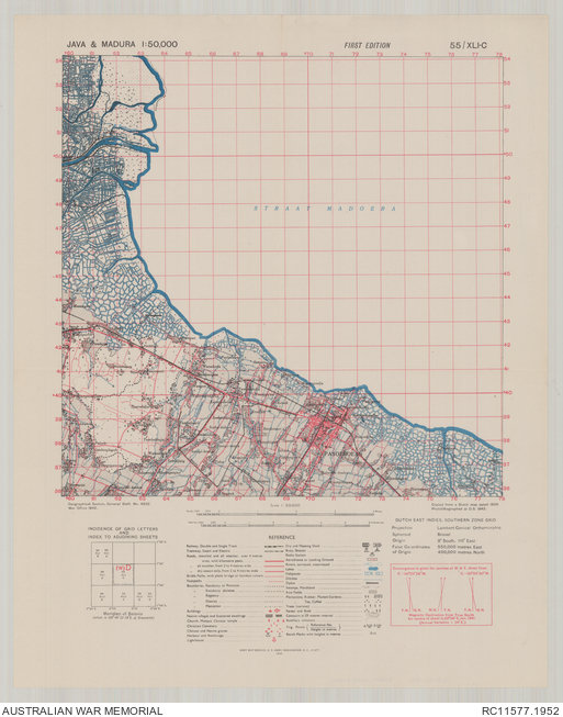 Java & Madura 1:50,000, 55/XLI-C | Australian War Memorial