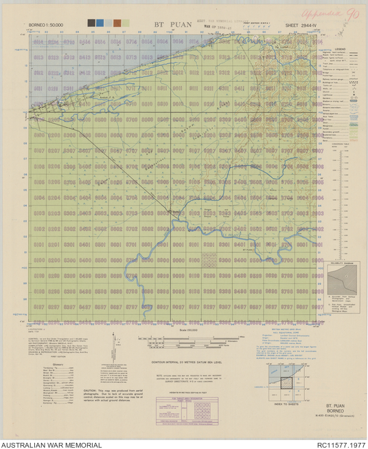 Bt Puan [Bukit Puan] : Borneo 1:50,000, sheet 2944-IV | Australian War ...