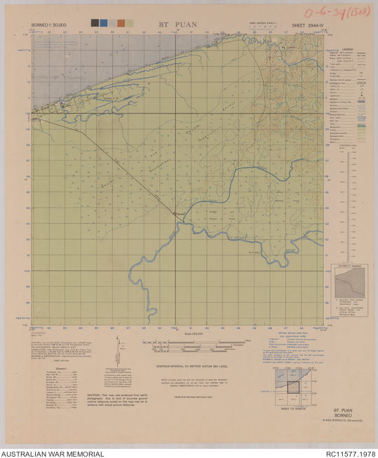 Bt Puan [Bukit Puan] : Borneo 1:50,000, sheet 2944-IV | Australian War ...