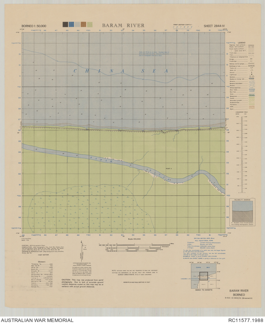 Baram River : Borneo 1:50,000, sheet 2844-IV | Australian War Memorial