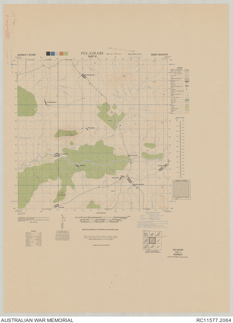 Pelaihari, sheet B : Borneo 1:50,000, sheet 60/XXX-B | Australian War ...