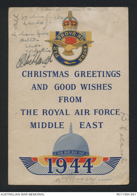 [Menu] Christmas Greetings and Good Wishes from the Royal Air Force ...