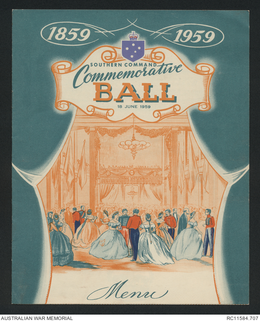 [Menu] Southern Command Commemorative Ball | Australian War Memorial