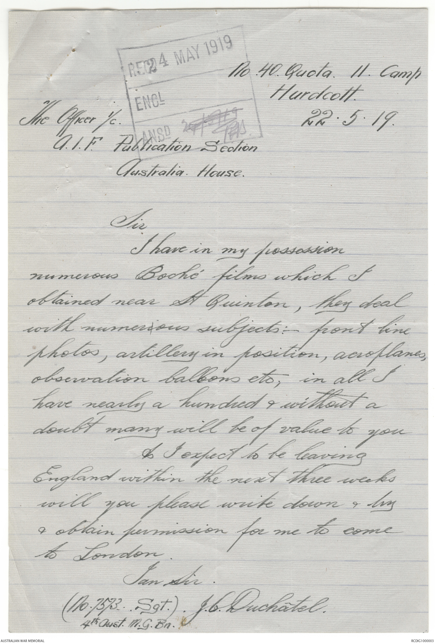 AWM16 4380/40 - [Australian War Records Section registry files and ...