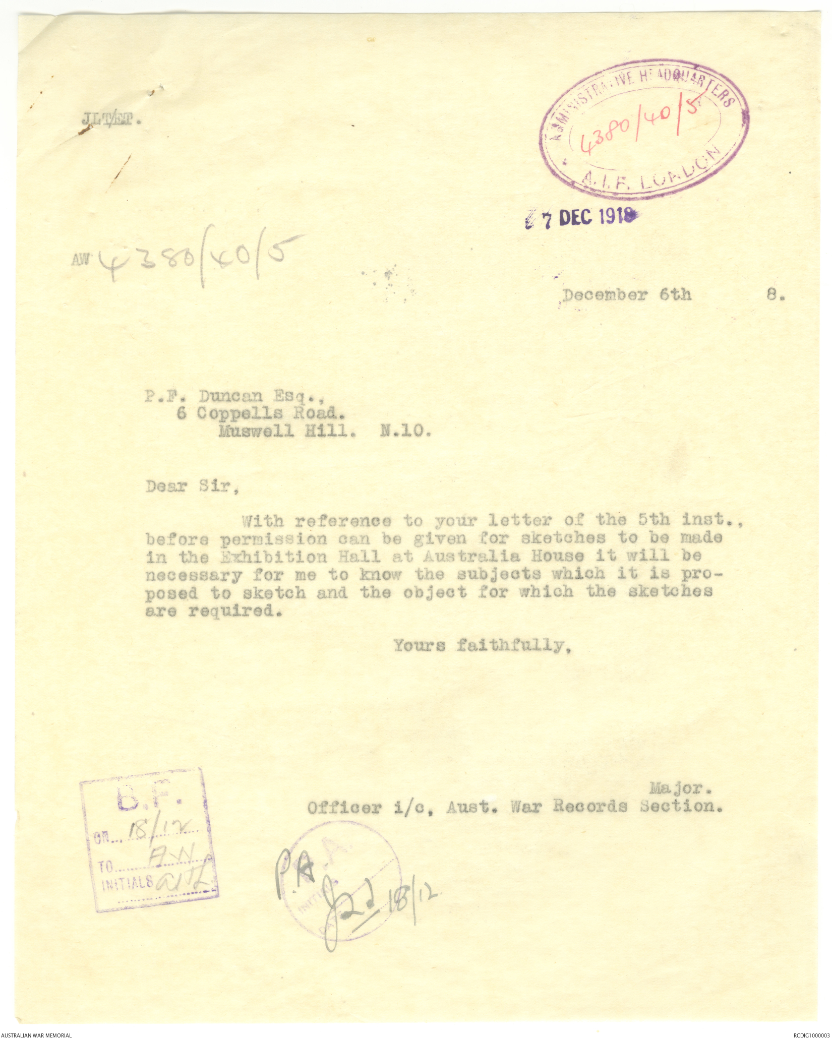 AWM16 4380/40 - [Australian War Records Section registry files and ...