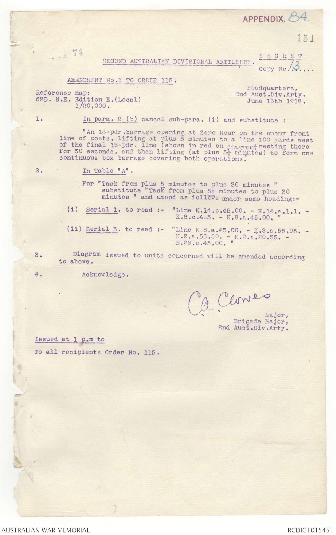 AWM4 13/32/27 PART 2 - June 1918 | Australian War Memorial