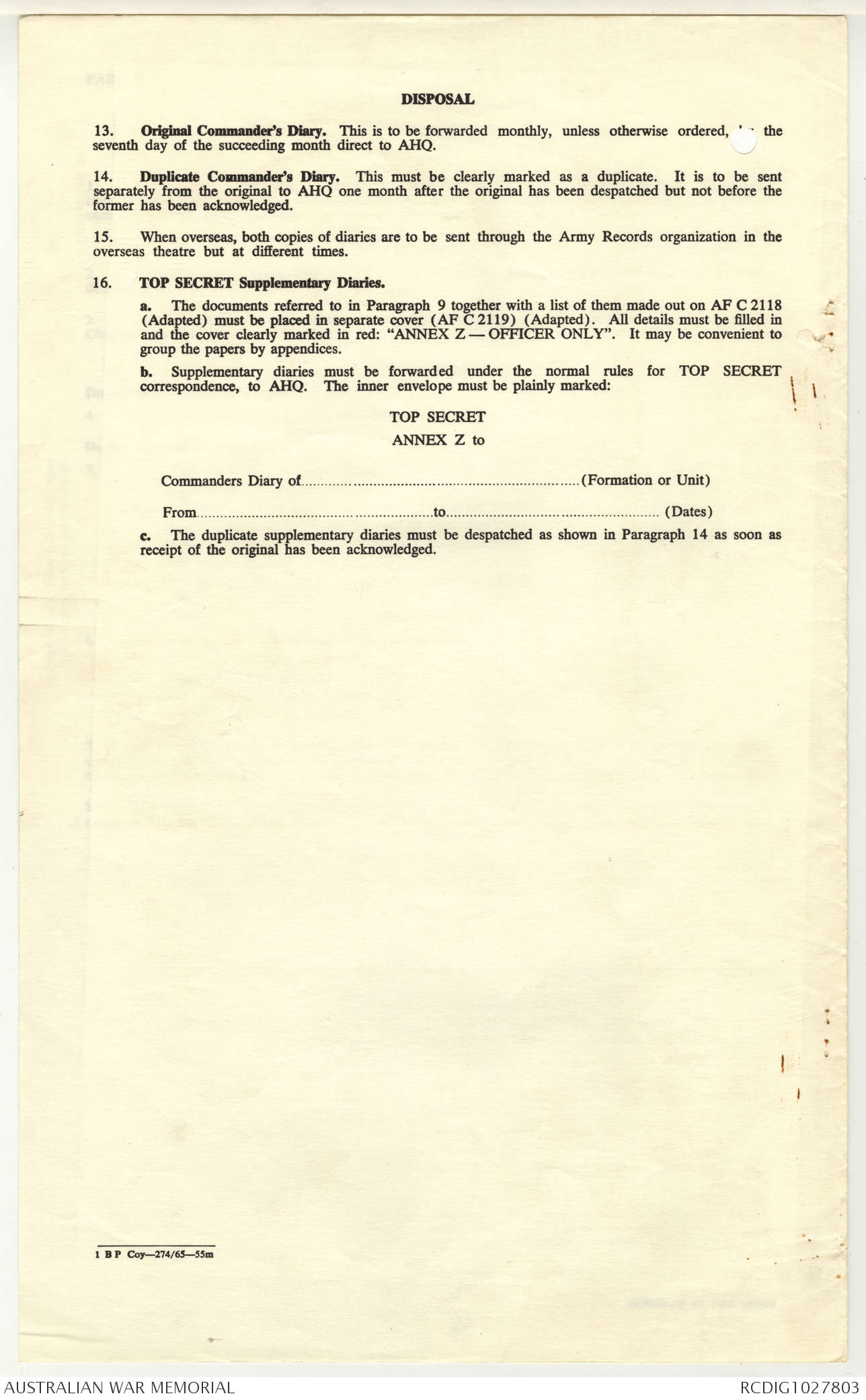 AWM95 3/6/18 - 1-30 September 1969, Narrative | Australian War Memorial