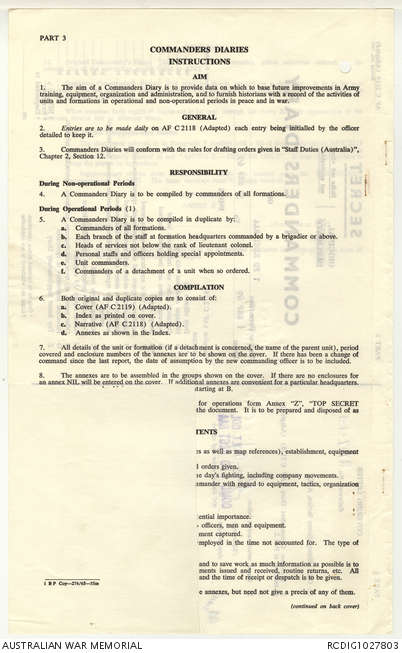 AWM95 3/6/18 - 1-30 September 1969, Narrative | Australian War Memorial