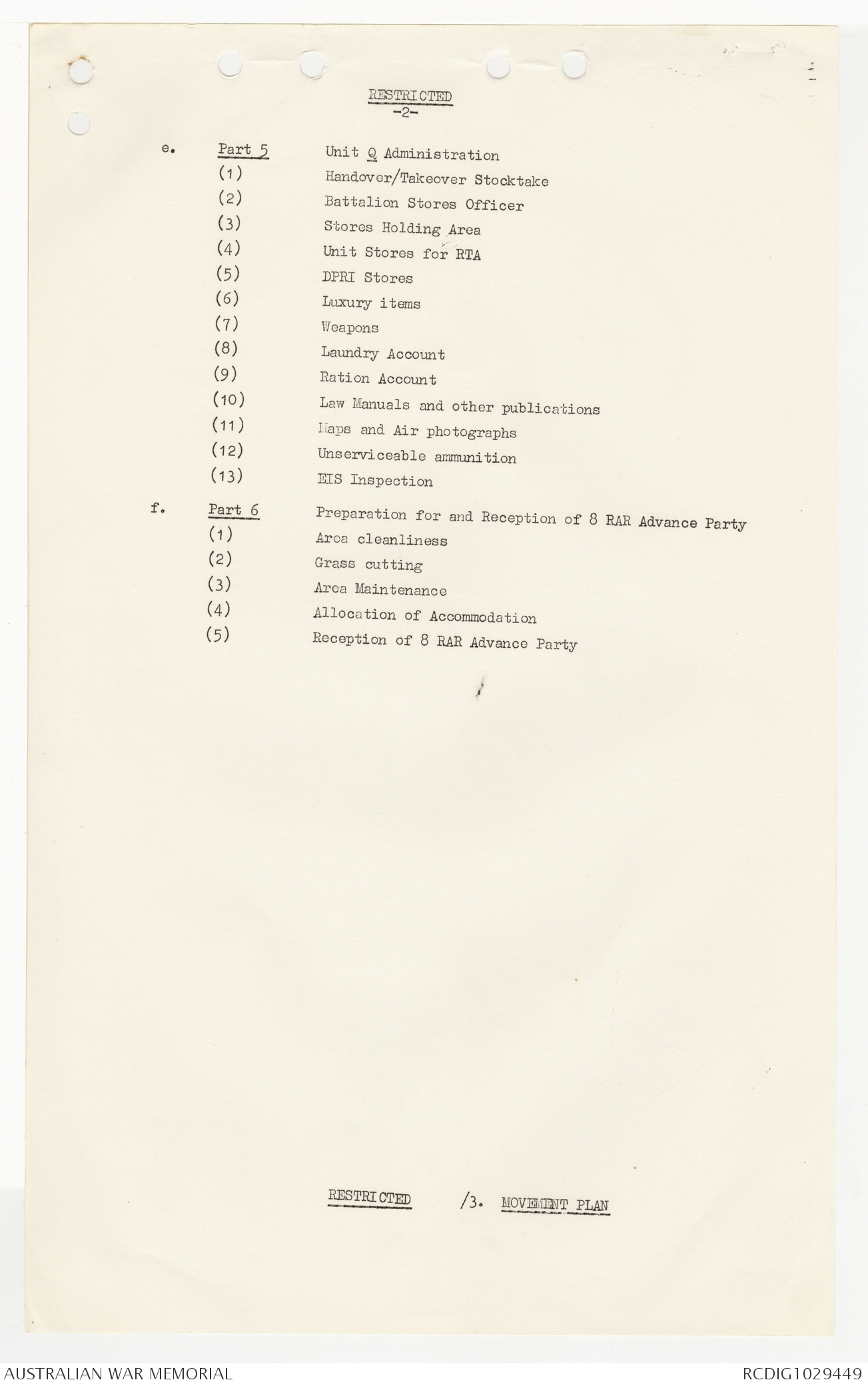 AWM95 7/9/24 - 1-30 September 1969, Annexes | Australian War Memorial