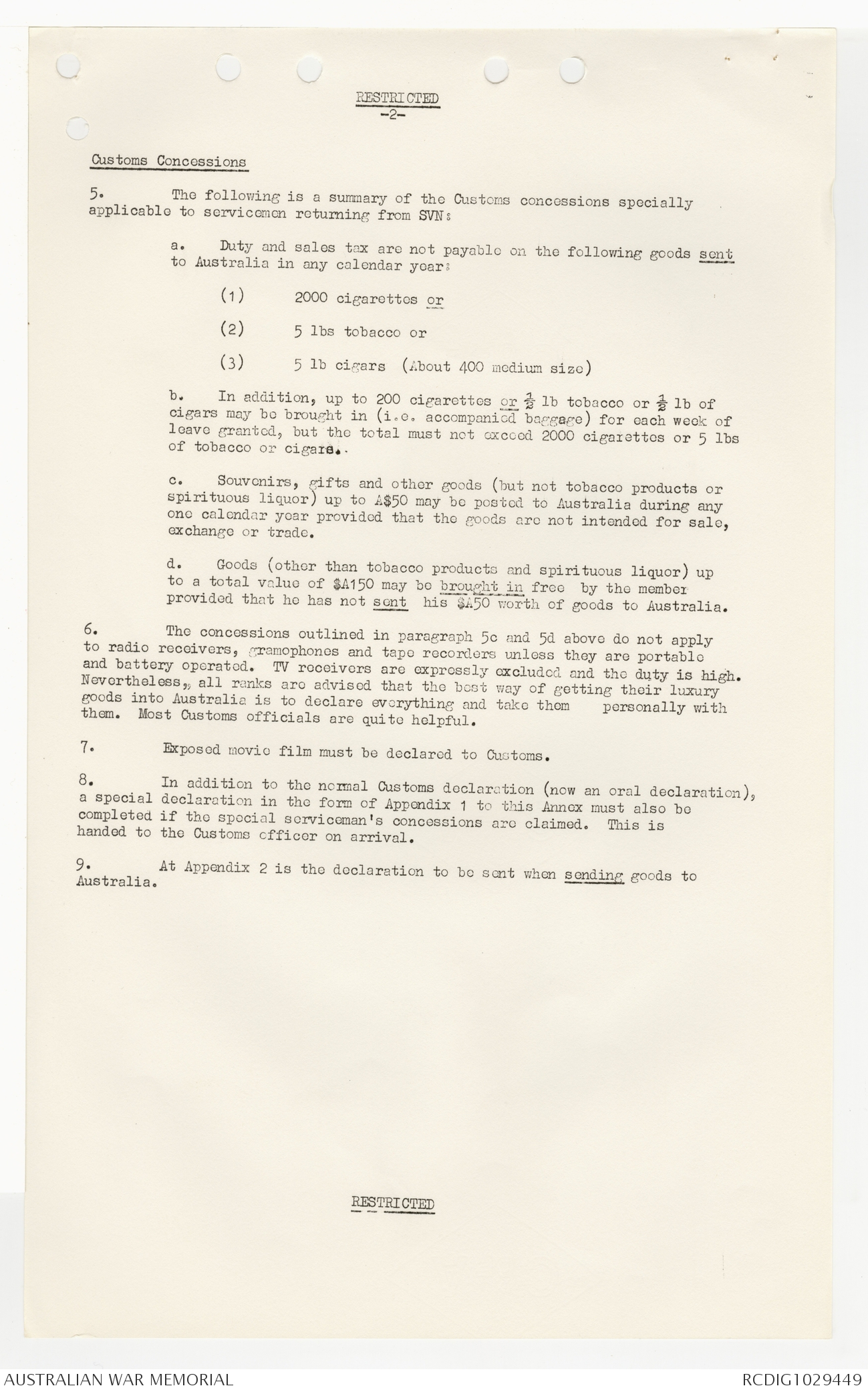 AWM95 7/9/24 - 1-30 September 1969, Annexes | Australian War Memorial