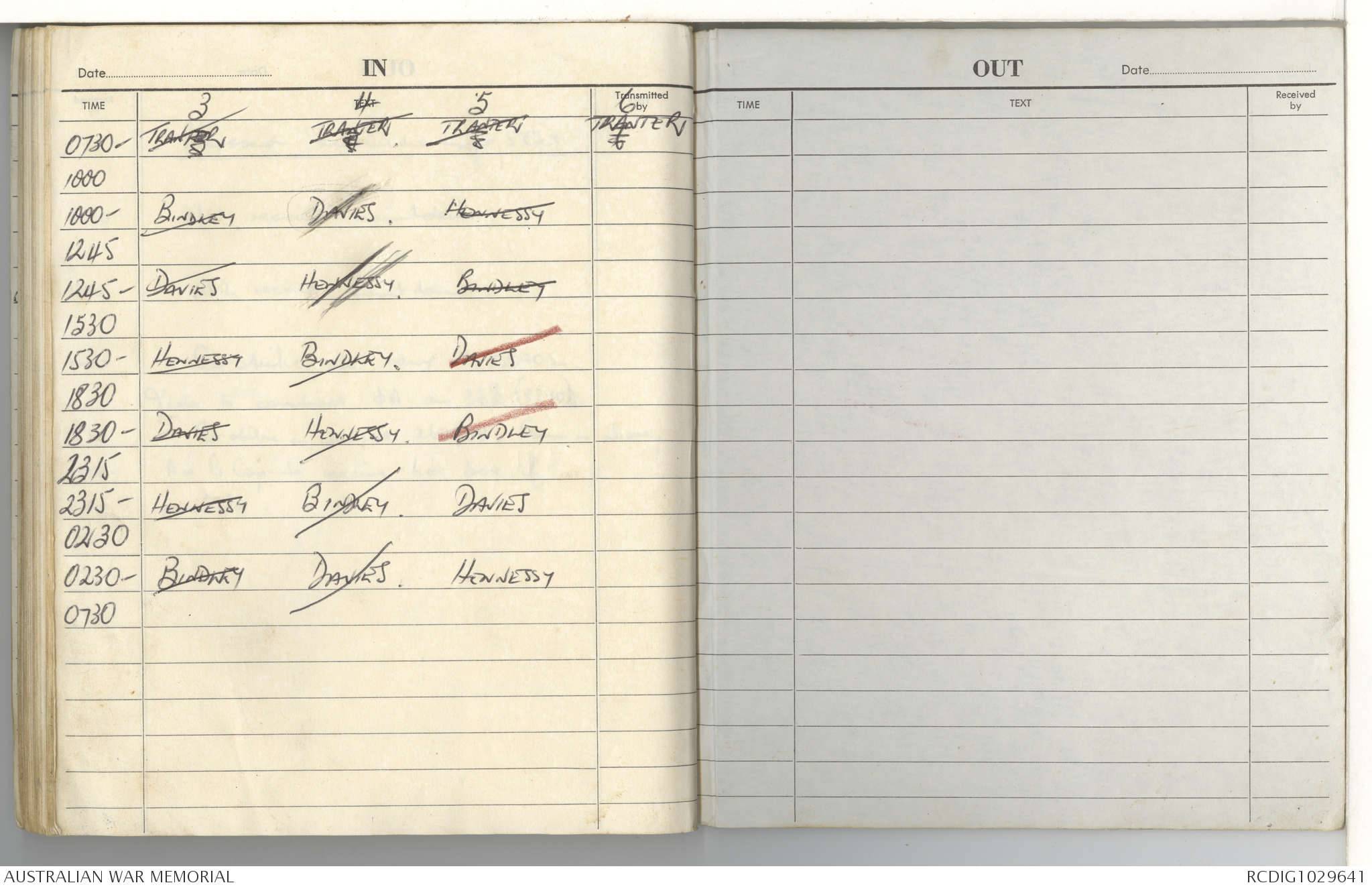 AWM95 7/1/94 PART 2 - 3-5 October 1968, Duty Officer's log, Operation ...