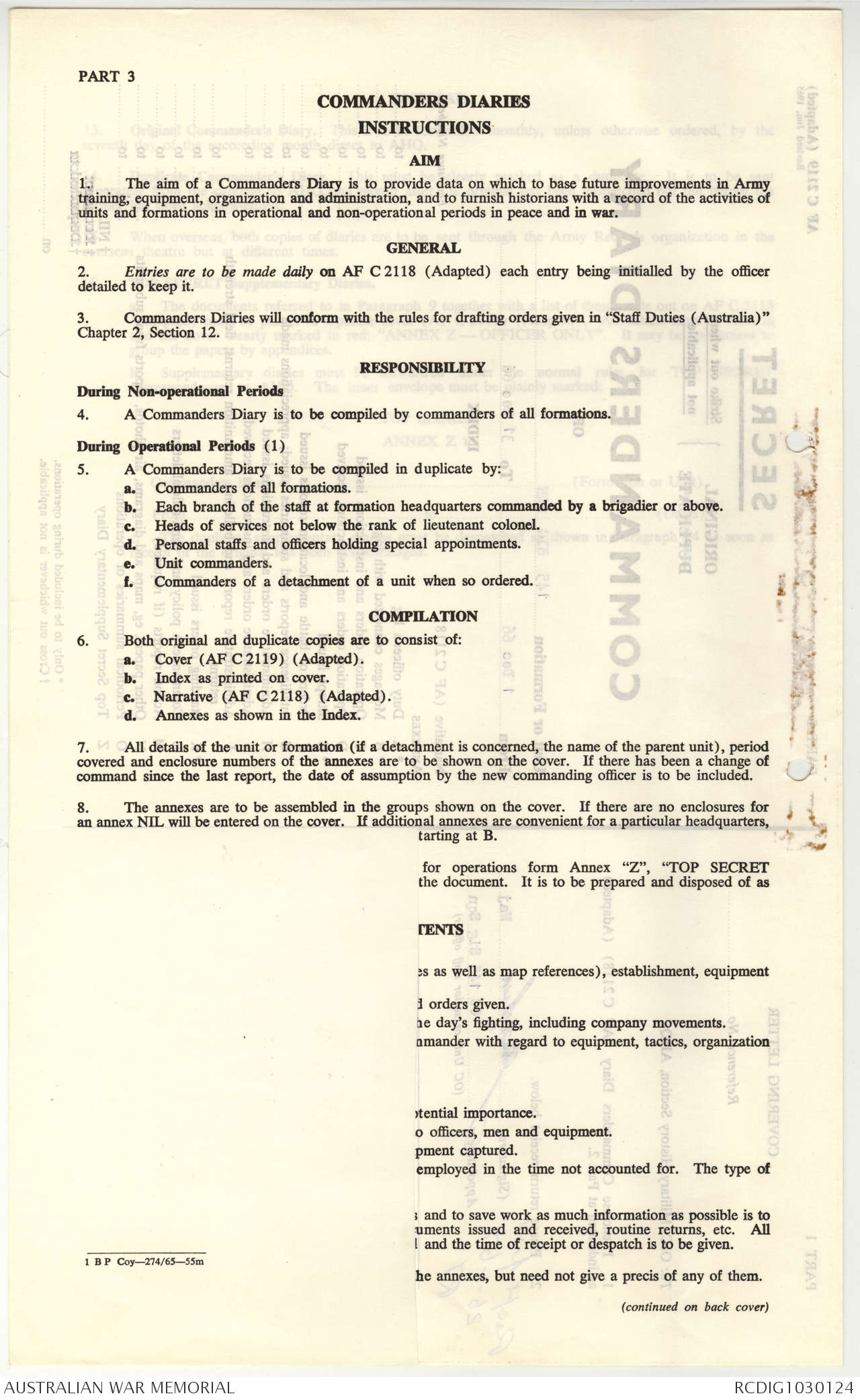 AWM95 6/4/11 - 1-31 December 1966, Narrative, Annexes | Australian War ...