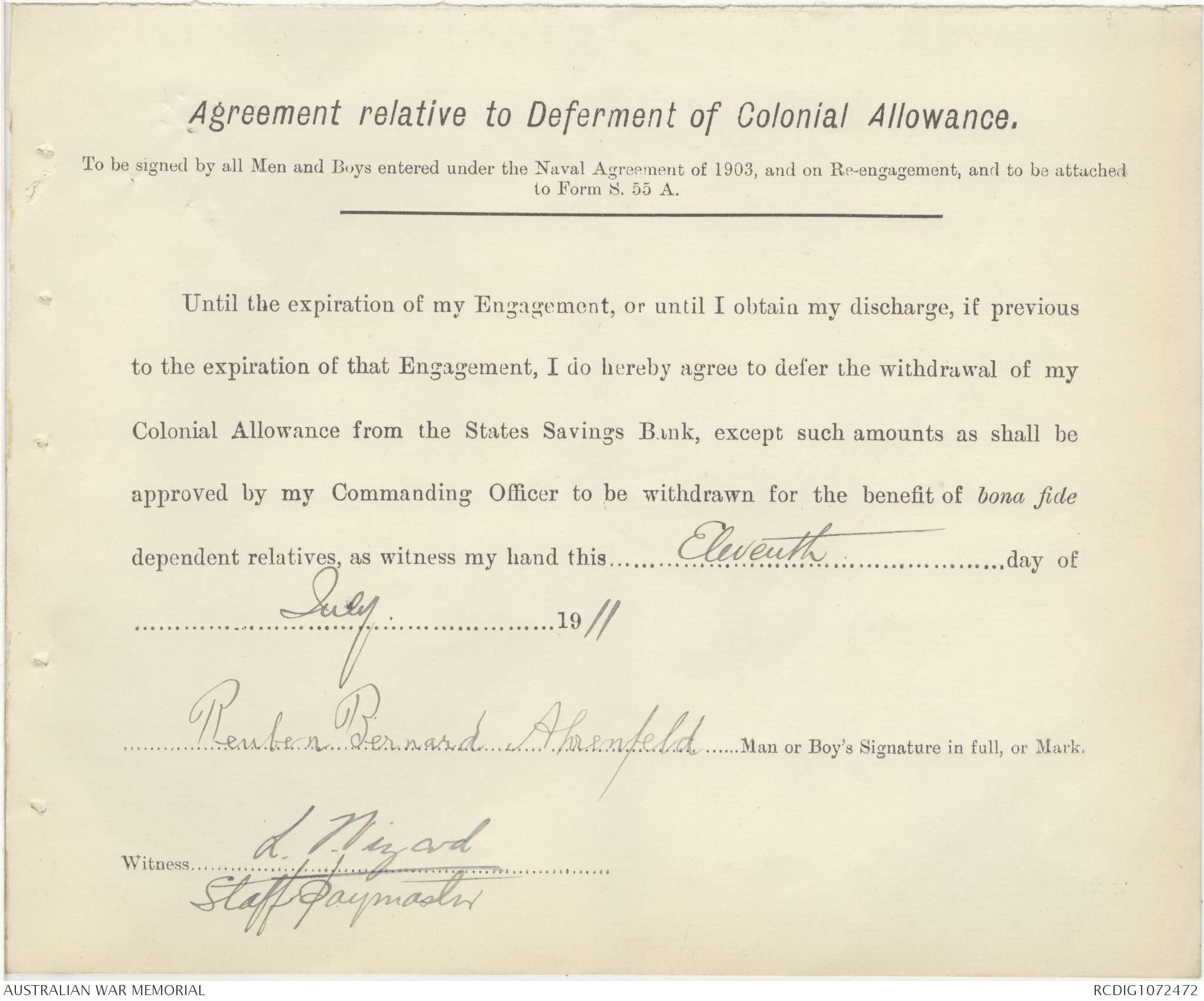 AWM266 6/6/1676 - 1676 Reuben Bernard Ahrenfeld | Australian War Memorial