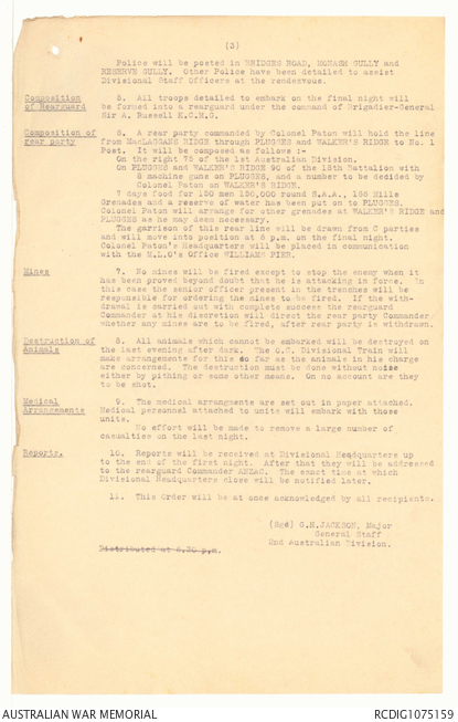 AWM25 367/152 - [Gallipoli] Report of Colonel J Paton VD (Officer ...