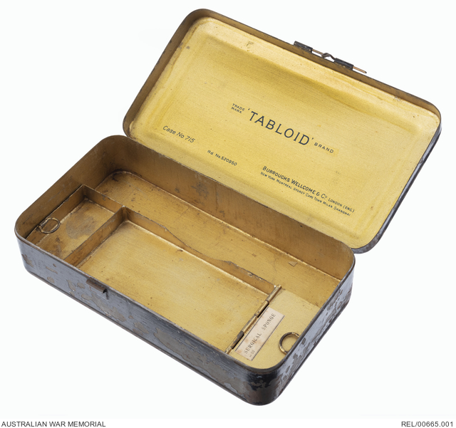 Box for 'Tabloid' first aid kit : Corporal F J Orr, 1st Australian Army ...