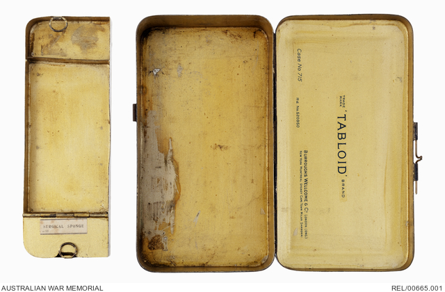 Box for 'Tabloid' first aid kit : Corporal F J Orr, 1st Australian Army ...