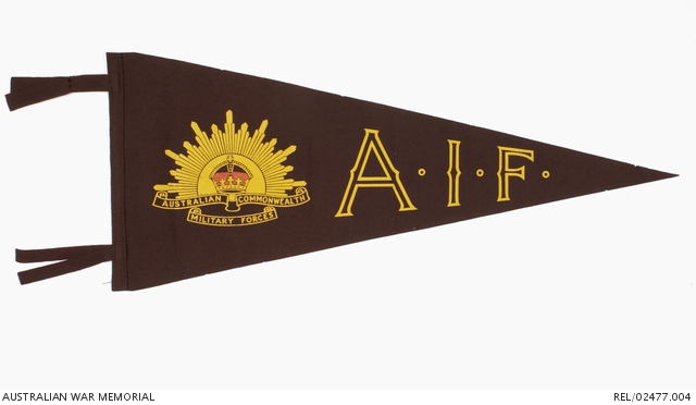 Souvenir AIF felt pennant | Australian War Memorial