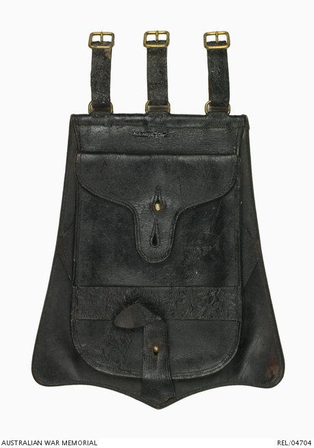 Officer's black patent leather sabretache : 1st Australian Horse ...