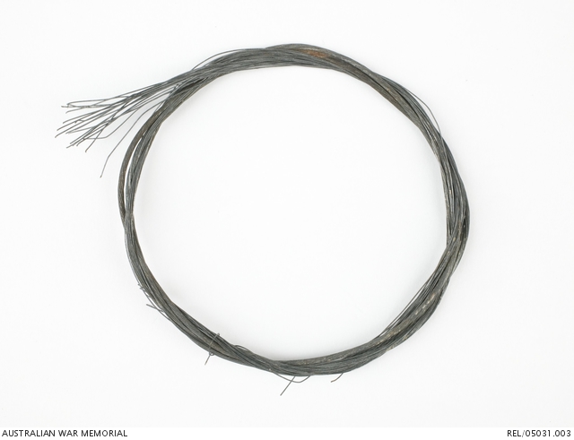 Piece of wire from Zeppelin L33 : Lance Corporal C Wilson, 10 Field ...