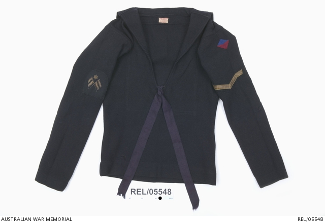 Seaman's blue square rig jumper : G P McKeown, Junior Navy League ...