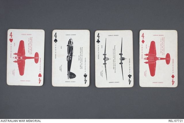 Aircraft identification playing cards issued by "The Aeroplane ...