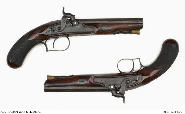 Cased Pair of Percussion Carriage Pistols | Australian War Memorial